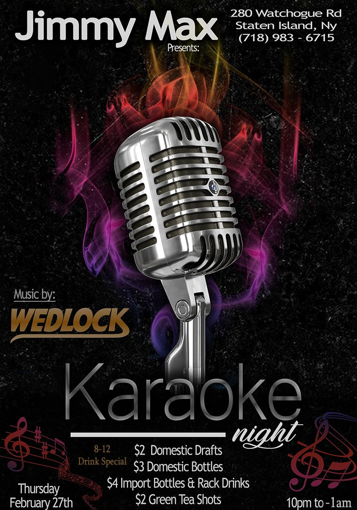 Jimmy Max Thursday Karaoke Night, Karaoke Thursday Night Staten Island