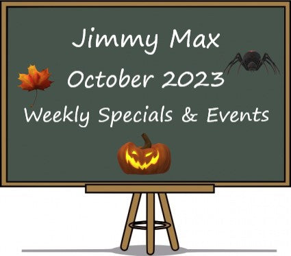 Jimmy Max Weekly Specials, NFL Football Bar Specials, Halloween Party